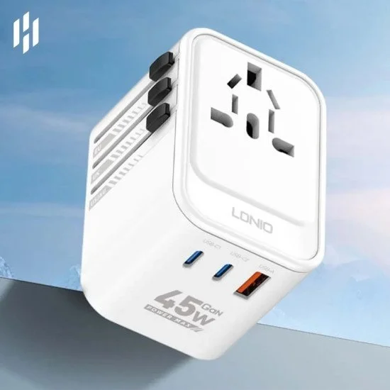 LDNIO Z8 Universal 3 USB Ports 45W GaN Travel Adapter – White price in ...