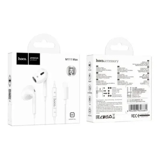Hoco M111 Max Lightning Wired Earphone price in bangladesh | Monarch IT