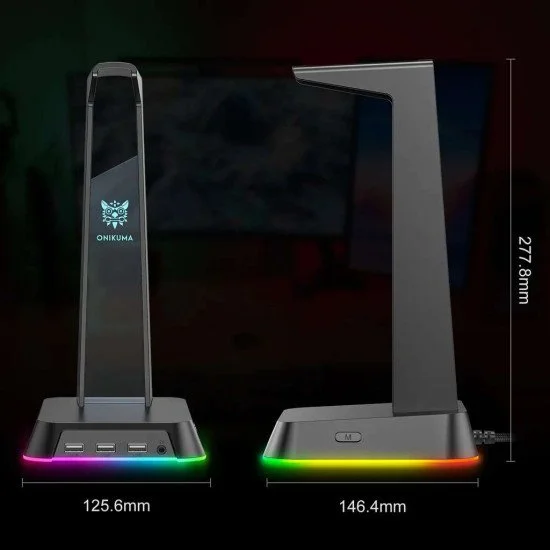 ONIKUMA ST-2 RGB Gaming Headphone Stand price in Bangladesh | Monarch IT