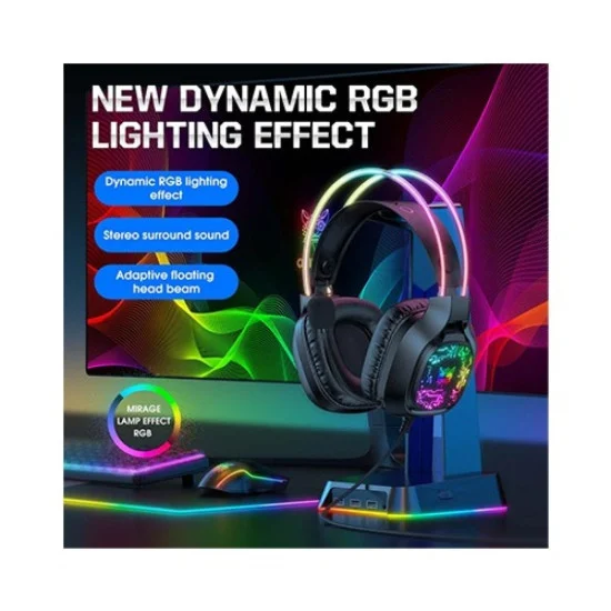 ONIKUMA X22 Cool RGB Dynamic Light Wired Gaming Headset (Black) price ...