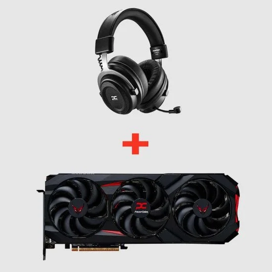 Powercolor Red Devil RX 9070 XT & ALPHYN AH10 Wireless Gaming Headphone