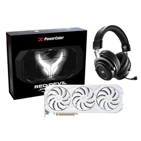 PowerColor Red Devil Spectral White AMD Radeon™ RX 9070 XT 16GB GDDR6 ...