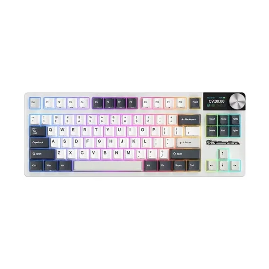 Royal Kludge RK S85 Tri Mode RGB Hot Swap (Cloud Switch) White Night ...