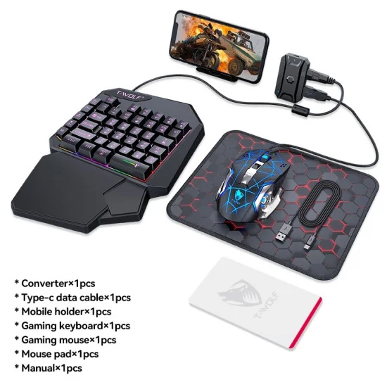 T-Wolf TF950 RGB Gaming Combo (5 in 1) Price in Bangladesh | Monarch IT